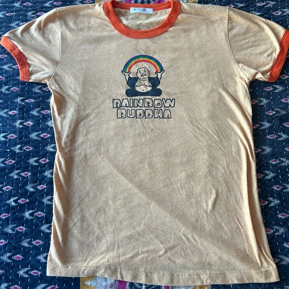 American Apparel | Tops | 24 Rainbow Buddha Limited Edition Ringer ...